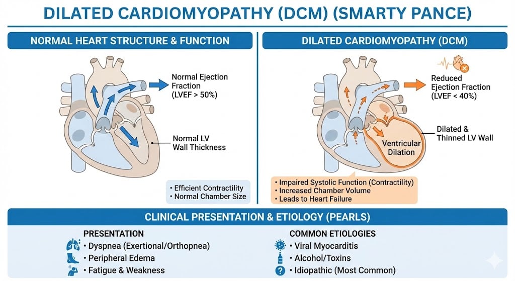 Dilated Cardiomyopathy Ecg Changes