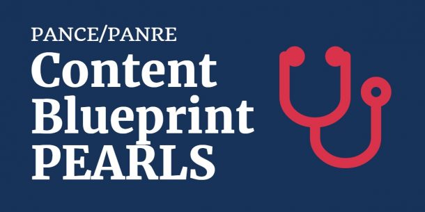 PANCE/PANRE Content Blueprint PEARLS - Smarty PANCE